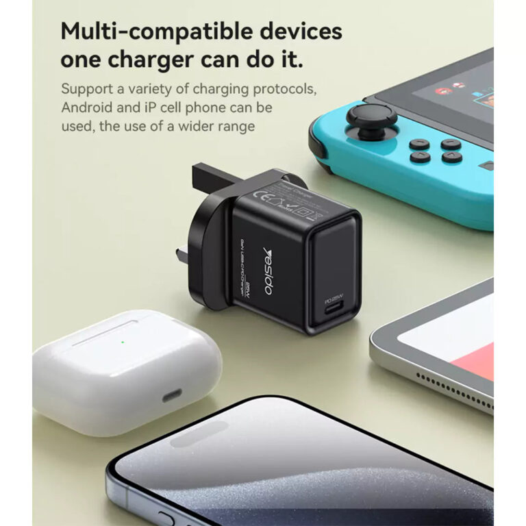 Yesido YC81 UK 25W GaN Fast Charger – Type-C PD Wall Adapter ...